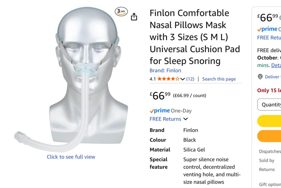 Nasal Pillows Mask Sleep Apnea Nasal Mask Finlon Comfortable ...