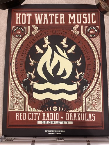 HOT WATER MUSIC 18”x24” 2019 Austin, TX 25th Anniversary poster | eBay