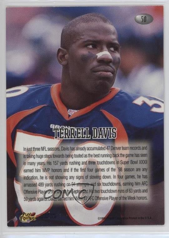 1998 Playoff Momentum Retail Terrell Davis #50 HOF | eBay