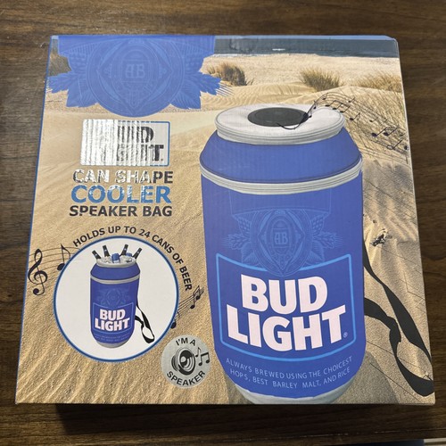 NEW Bud Light Beer Can Shaped 24-Can Backpack Cooler Bag w/Bluetooth ...