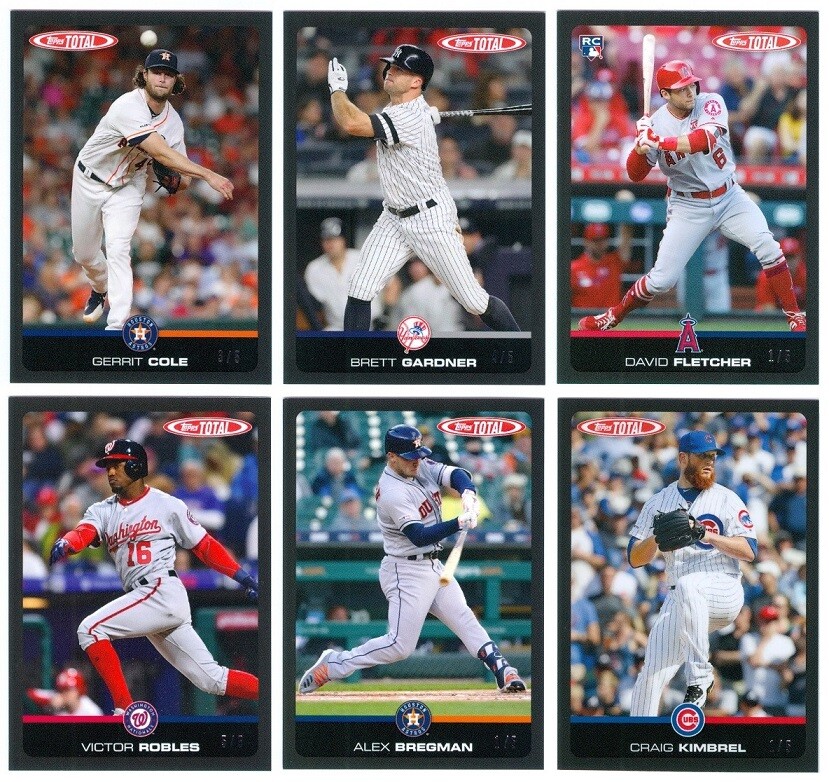 2019 TOPPS TOTAL BASEBALL BLACK BORDER PARALLEL YOU PICK #d/5 | eBay