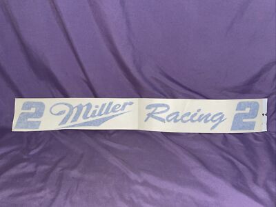New Vintage Miller Racing decal # 2 blue 23 x 3" Nascar | eBay