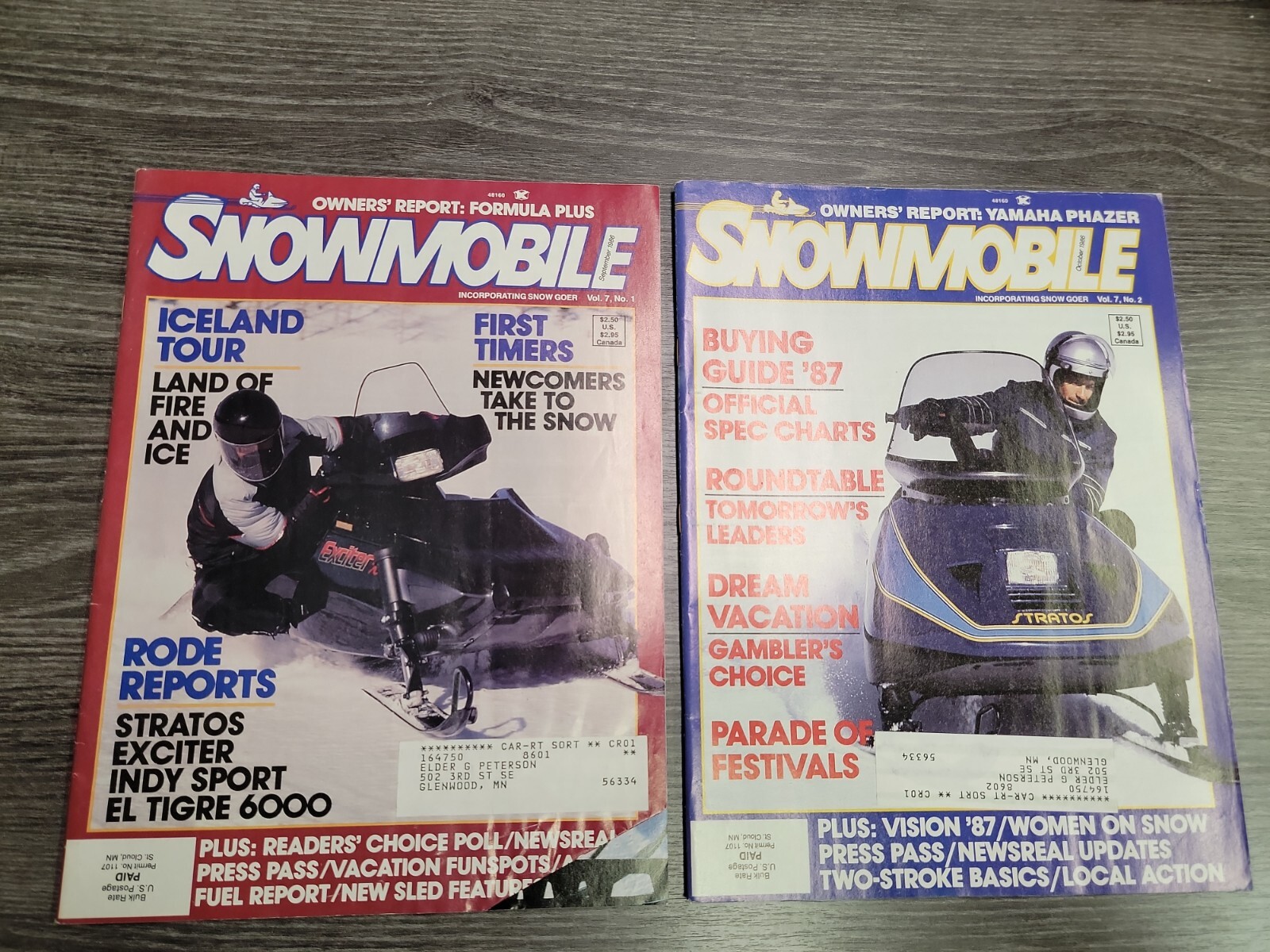 Pair Of Vintage Snowmobile Magazines SEPTEMBER & OCTOBER 1986 | eBay
