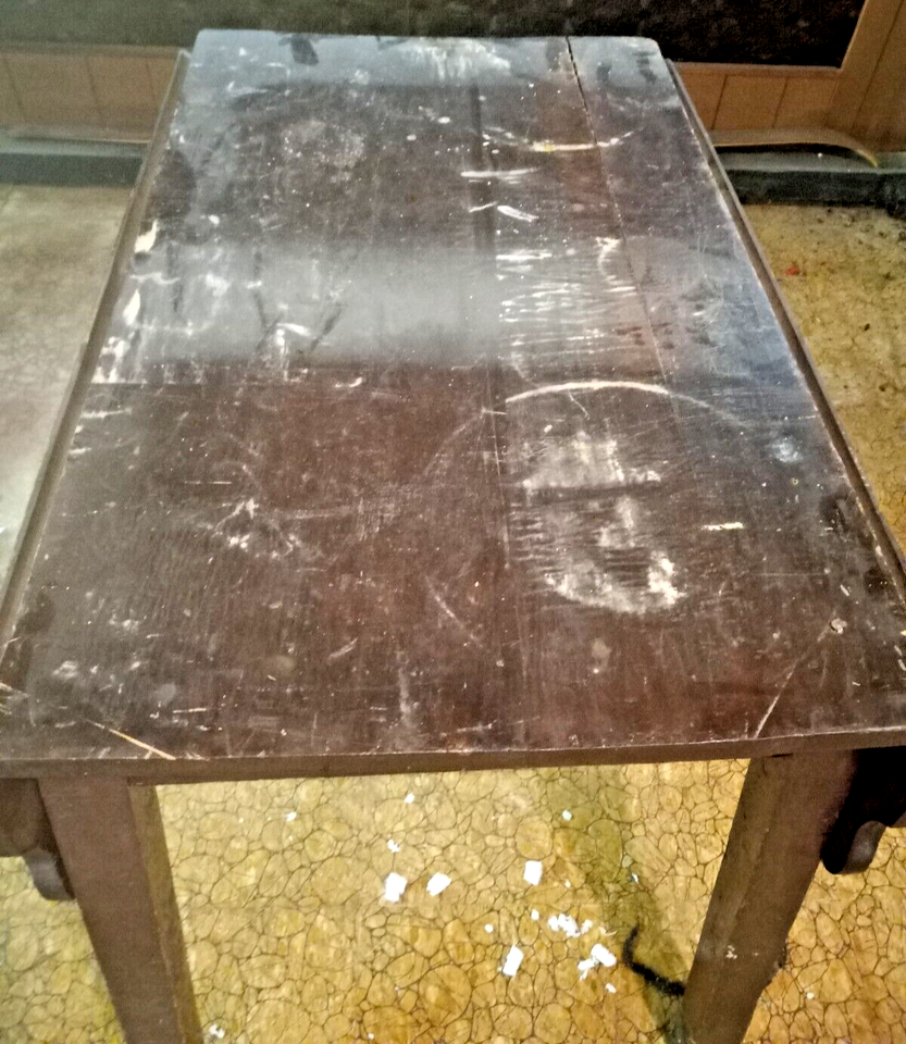 Antique Drop Leaf Side Work Table - Dark Walnut - Classic American ...