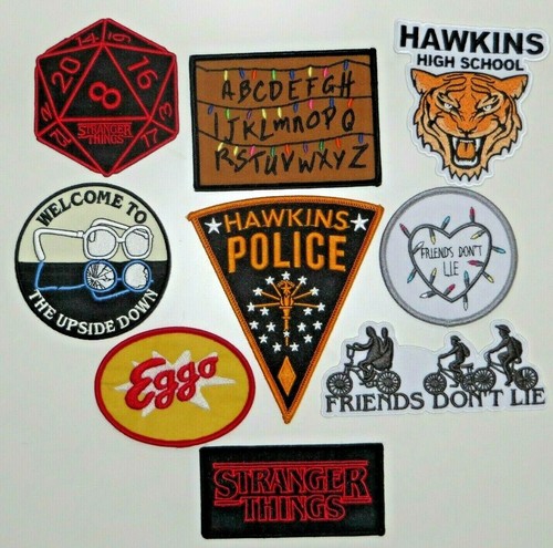 Stranger Things Series Ultimate Set of 9 Iron On Embr. Patch Superior ...