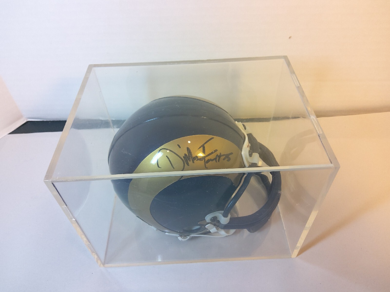 1995 RIDDELL D'Marco Farr Signed Mini Football Helmet Los Angeles/St ...