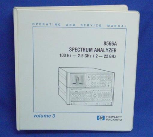 HP 8566A Spectrum Analyzer Operating & SERVICE Manual 3 | eBay