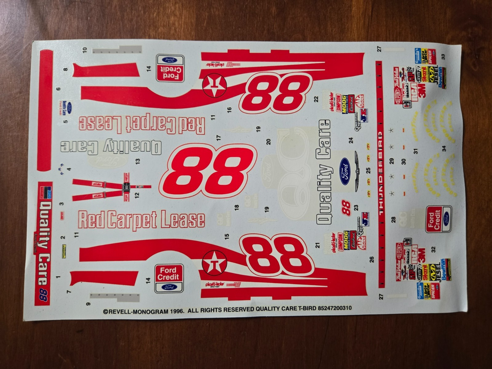 Monogram Dale Jarrett #88 Quality Care Thunderbird - 1/24 Unassembled ...