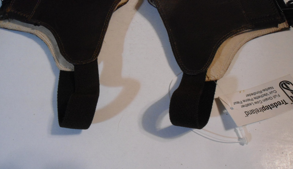 One NEW Pr. of Tredstep Brown Leather Half Chaps - C12 / L16 - Scrapes ...