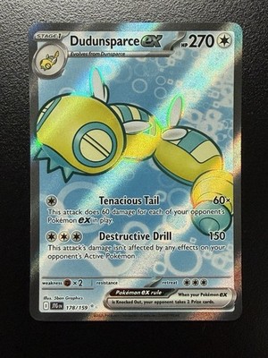 Pokemon TCG - Dudunsparce ex - Journey Together 178/159 Full Art Ultra ...