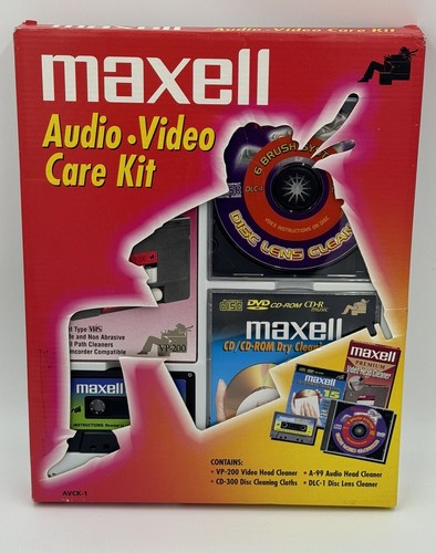 *NEW*Vintage Maxell Audio & Video Care Maintenance Kit VHS Cassette ...