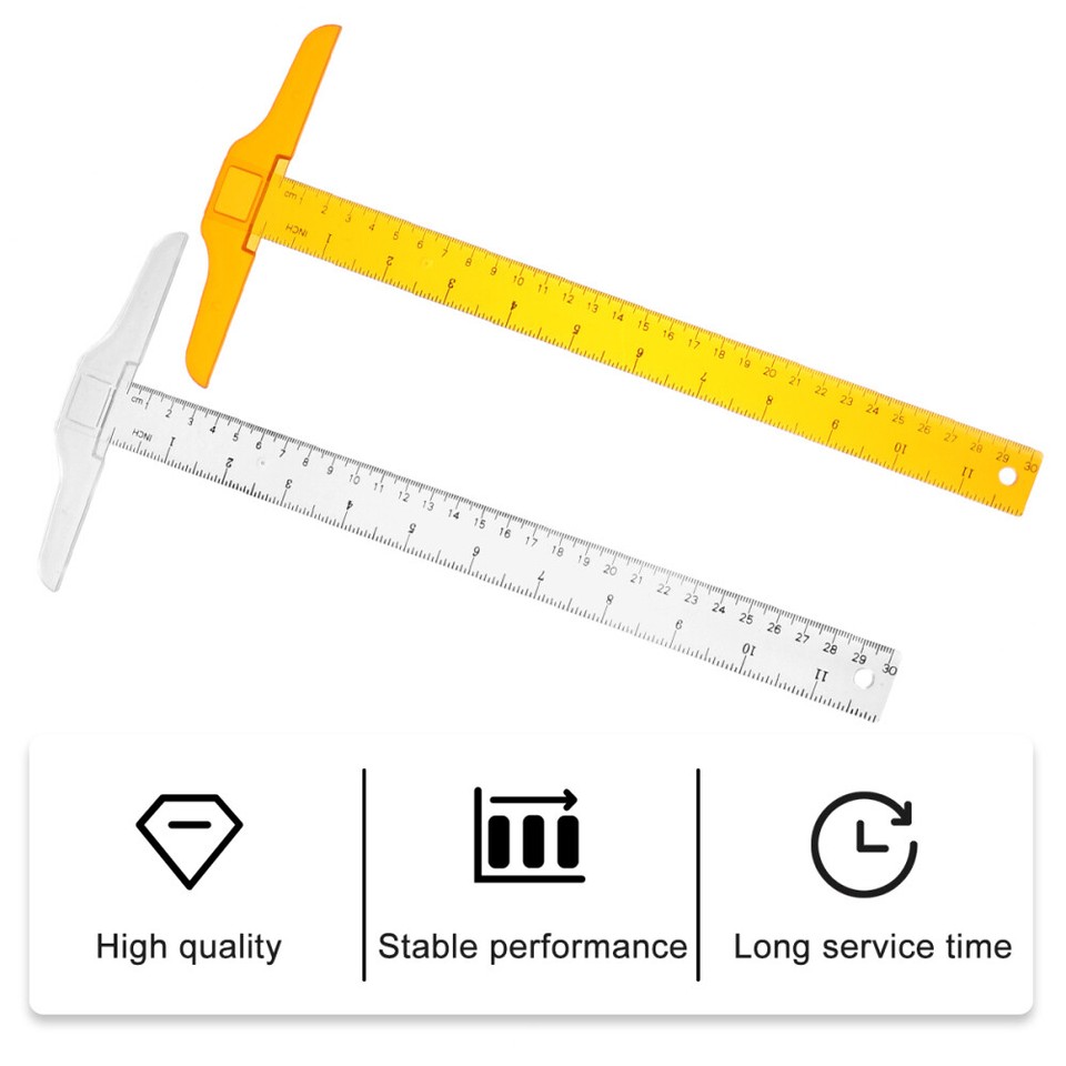 2 Pcs T Square Ruler Curve Ruler for Sewing Plastic Transparent | eBay