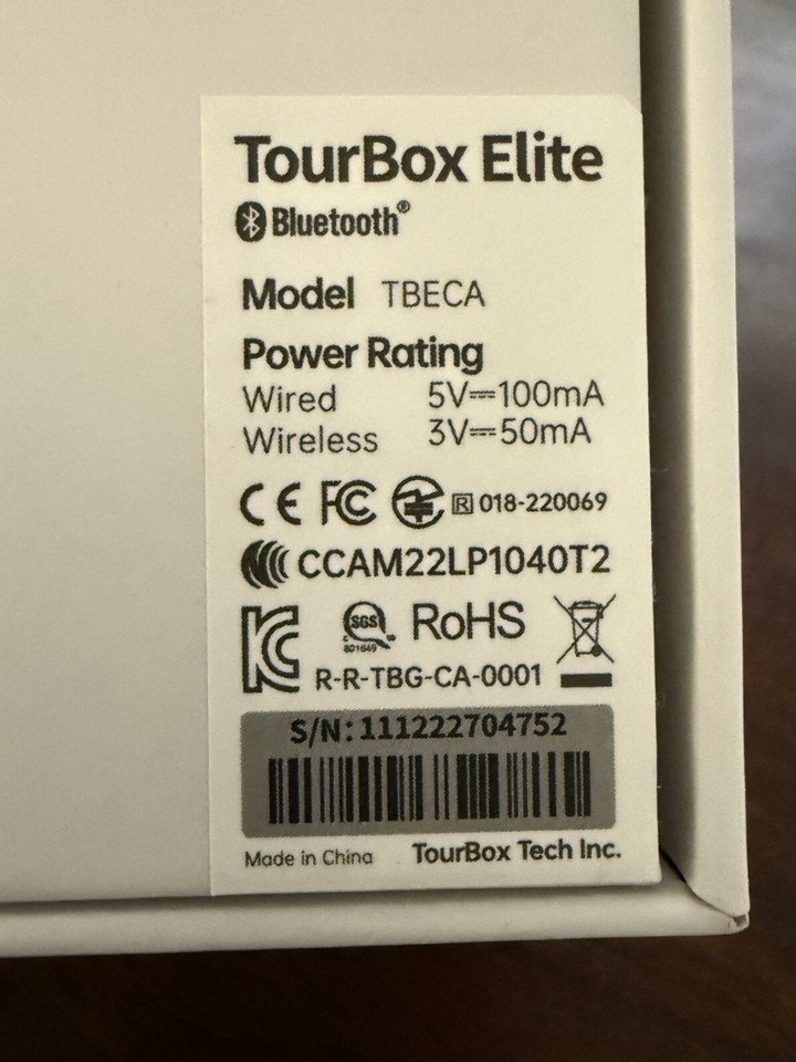 TourBox Elite Bluetooth White Controller, Barely Used, Perefct ...