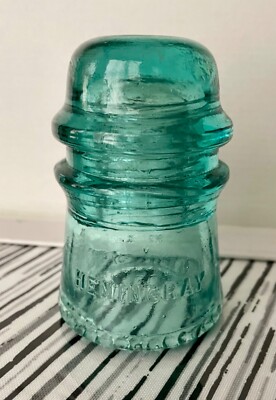 VINTAGE HEMINGRAY No. 16 TEAL BLUE GLASS INSULATOR | eBay