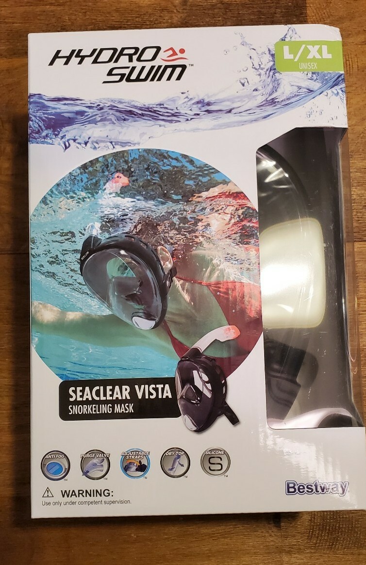 Bestway Hydro Swim SeaClear Vista Snorkeling Face Mask L/XL Pool Ocean ...