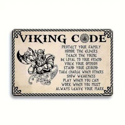 Blechschild Viking Code Wikinger Code 30x20cm Retro Vintage TE559 | eBay.de