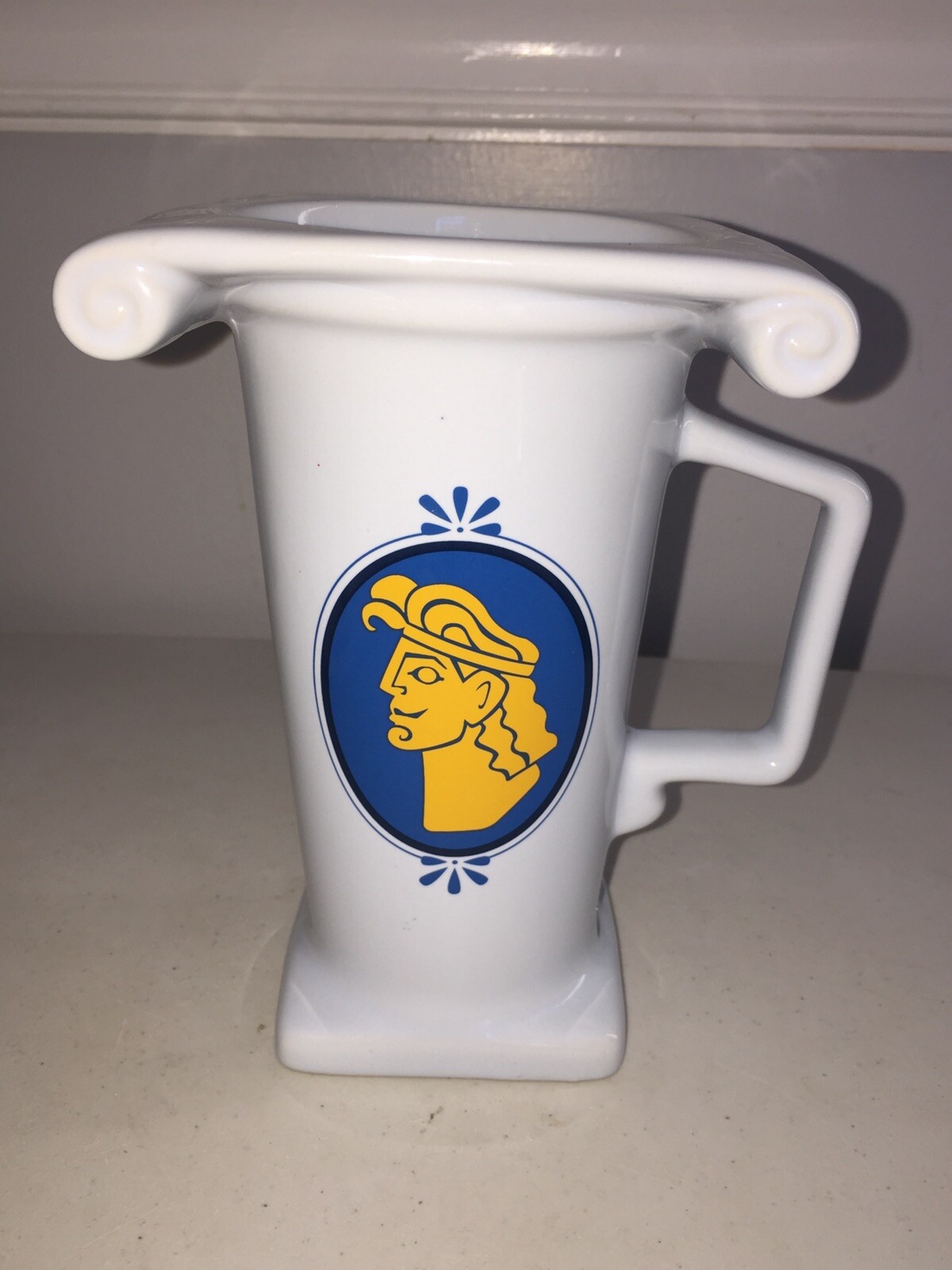 Disney Hercules Herculade Blue Pillar Column 14oz Travel Ceramic Mug NO ...