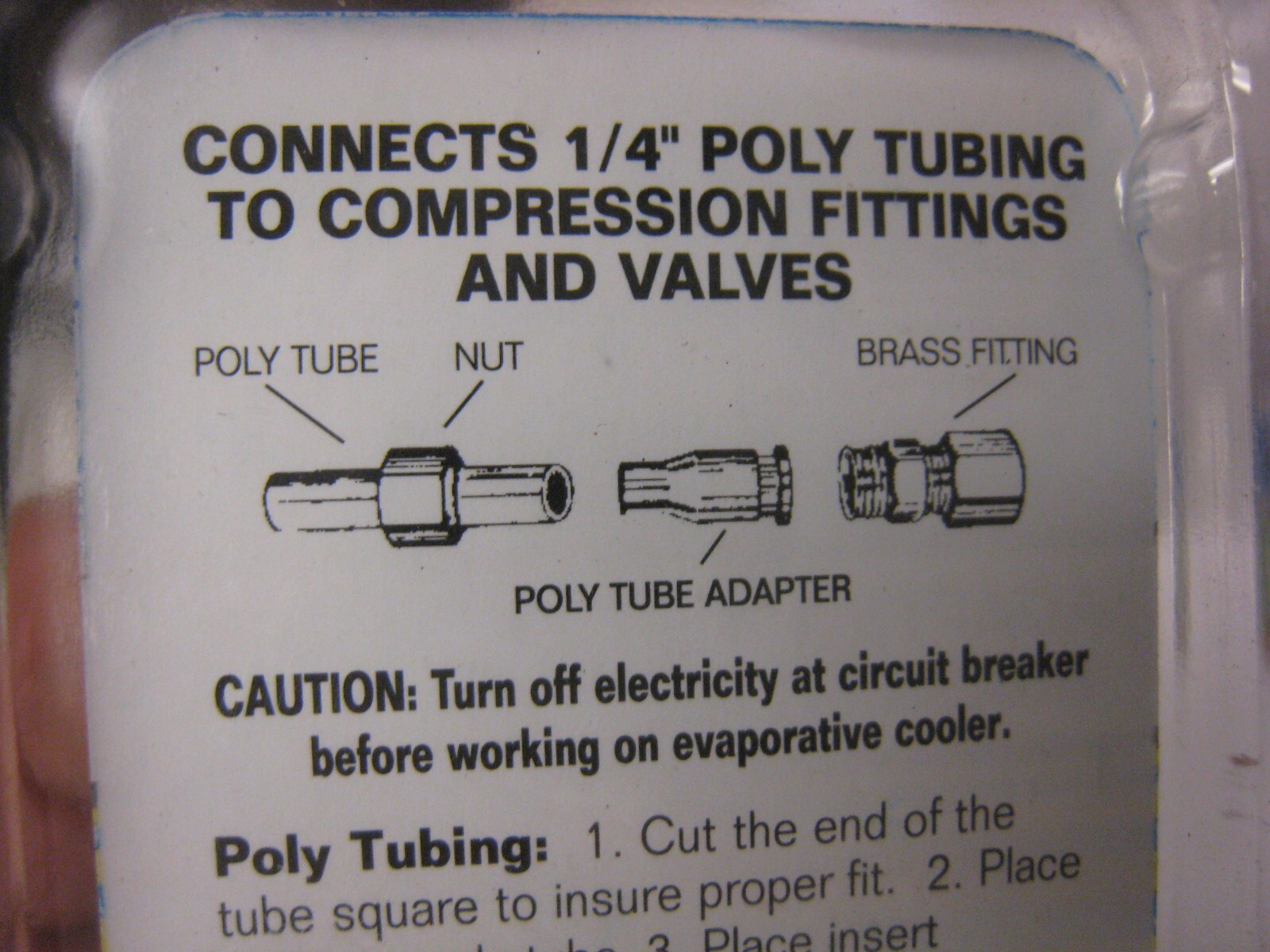 2 packs Dial Adapter 1/4 " Box/4 Tube connects 1/4" poly tubing to Comp ...