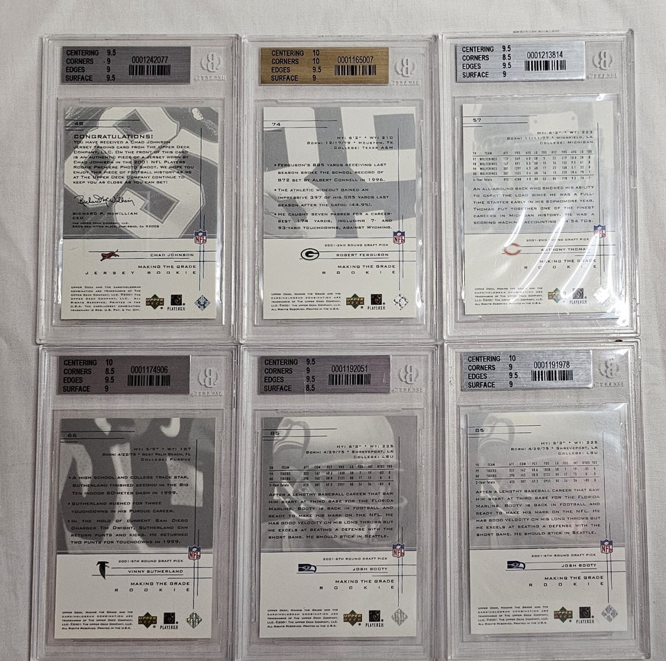 Lot Of 10 BGS/BCCG Graded Football Cards | eBay