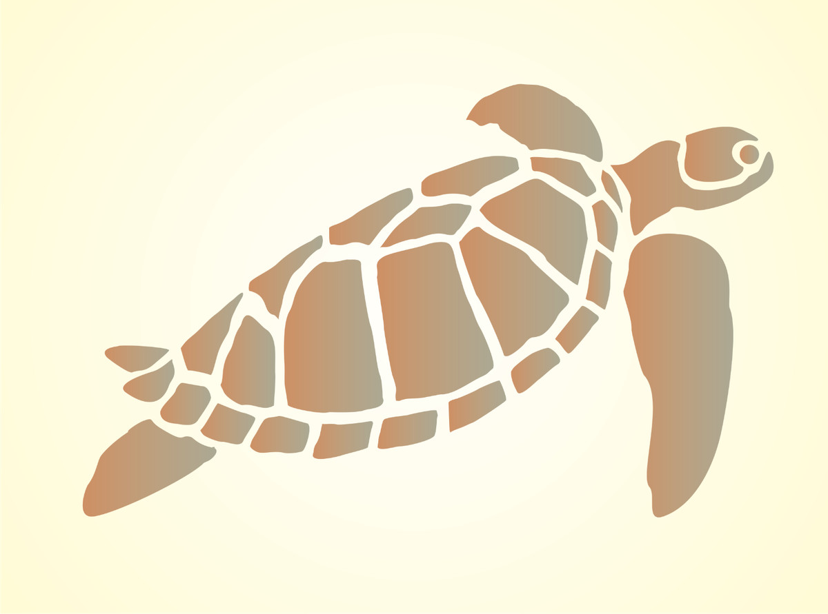 Cute Turtle Stencil