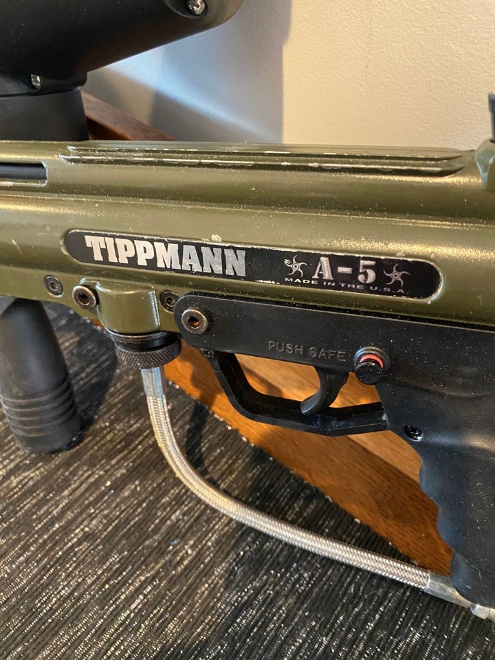 Tippmann A-5 paintball marker with some accessories -- Tested! | eBay