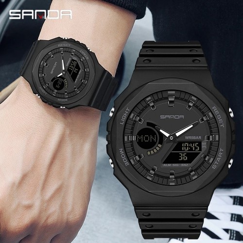 Casio G-Shock Style Military Tactical Watch Dual Time Black | eBay UK