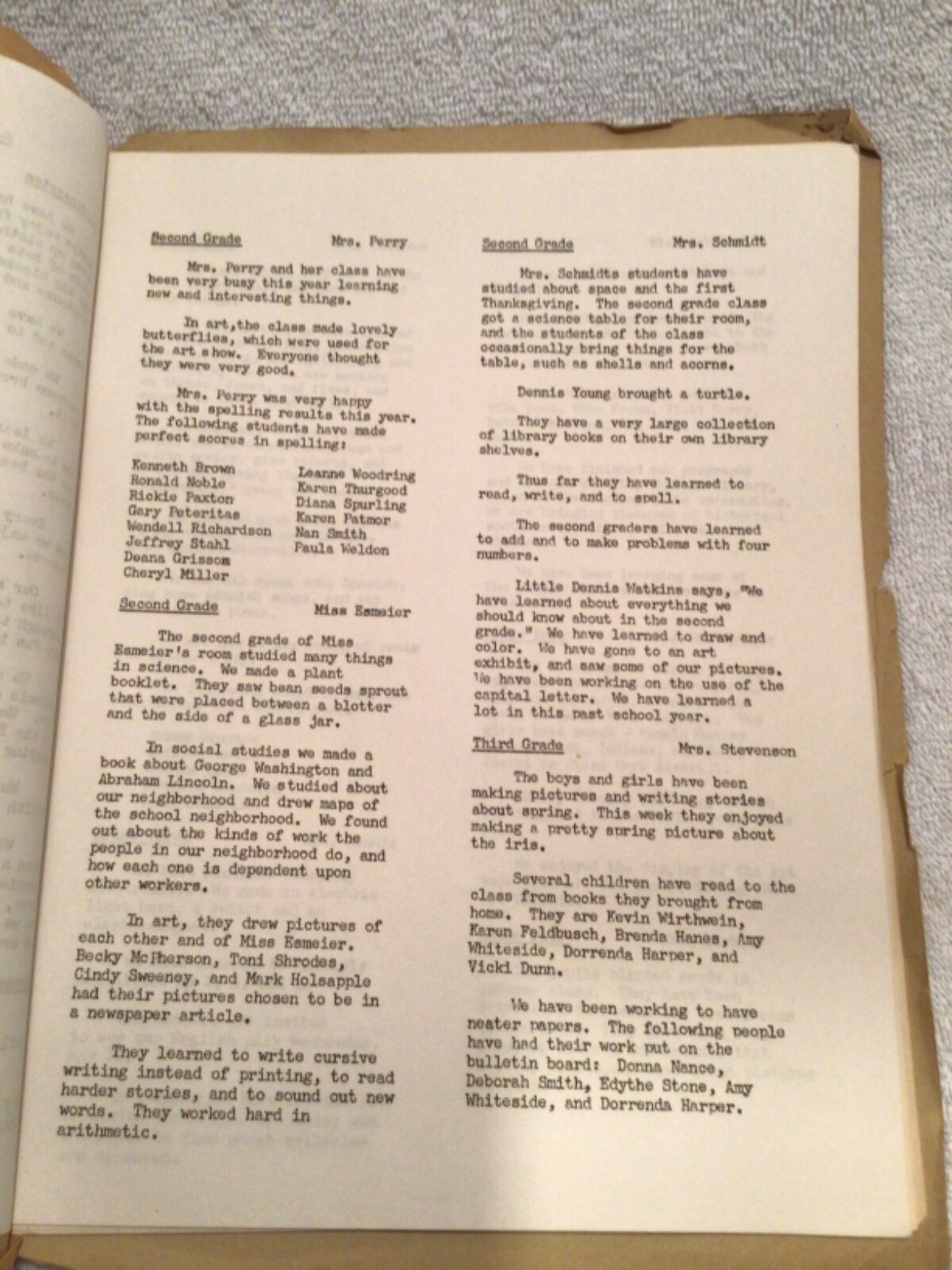 1963 Yearbook Caze Elementary School Evansville IN Grades 1 To 8 Year ...