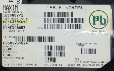 MAX6373KA+ MAXIM IC WATCHDOG TIMER SOT23-8 ROHS 20 PIECES | eBay