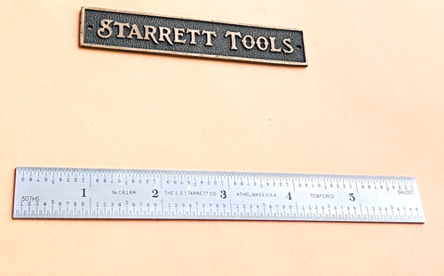 STARRETT No. C616R-6 6” Long Spring-Tempered Steel Rule With Inch ...
