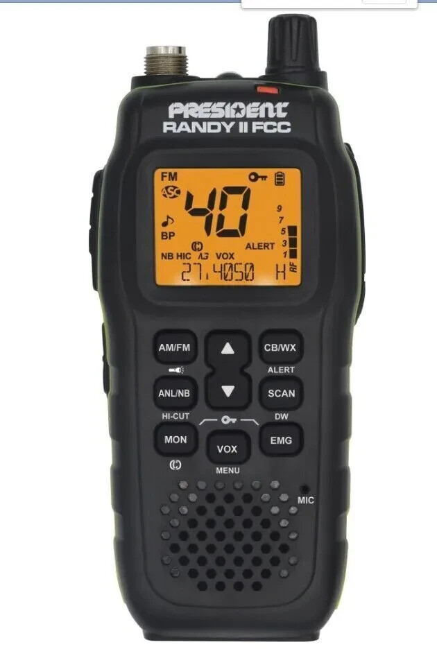 PRESIDENT RANDY II Handheld CB Radio now with FM FCC Approved Handheld ...