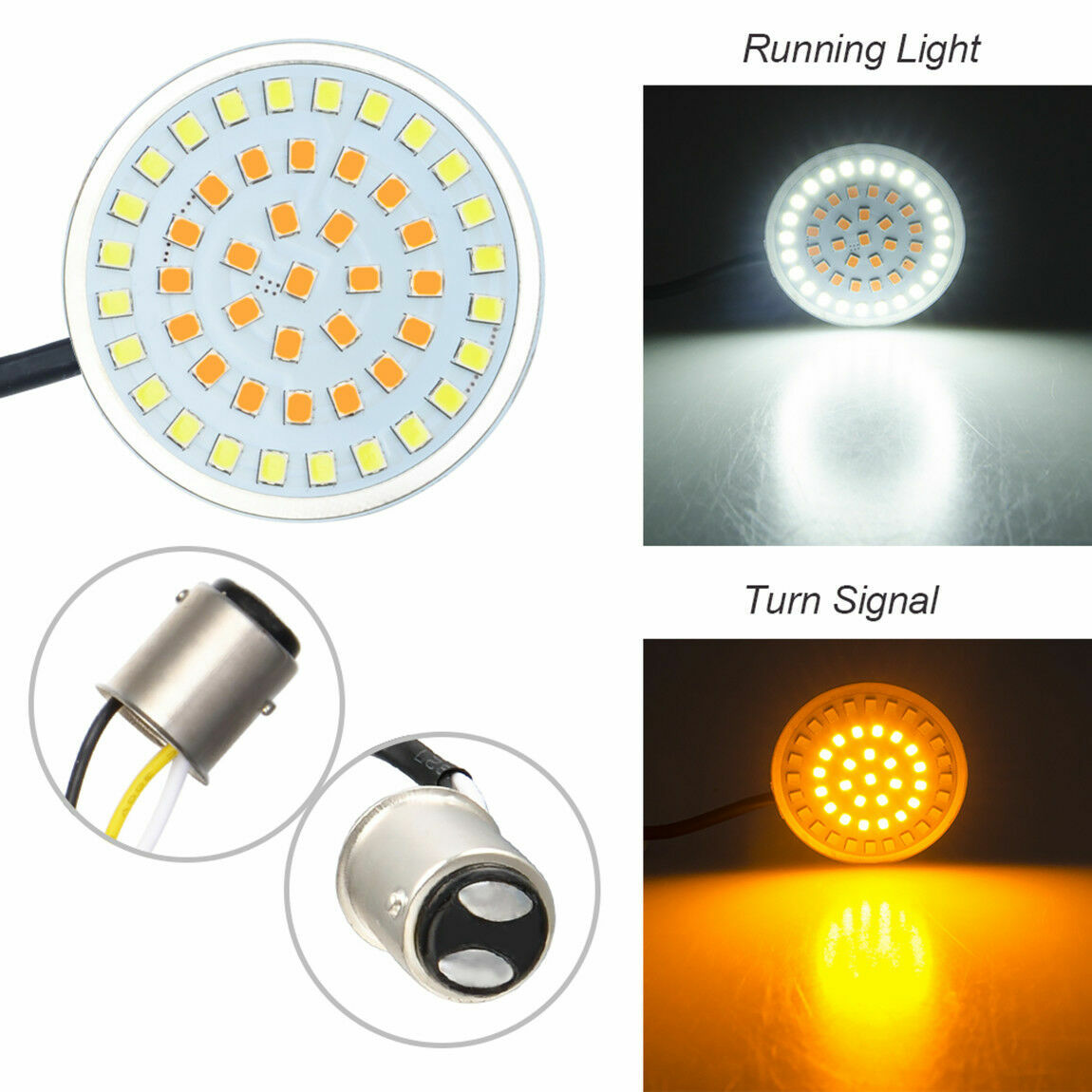 US 1157 LED Turn Signals Blinker Light w/ Lens For Harley Street Glide ...