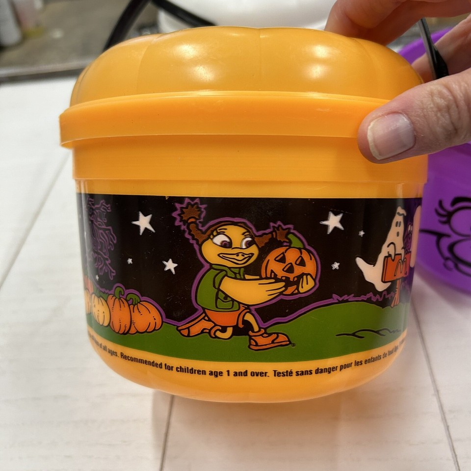 McDonalds Halloween Pail Boo Buckets Vintage 1986 LOT OF 8 Pumpkin ...