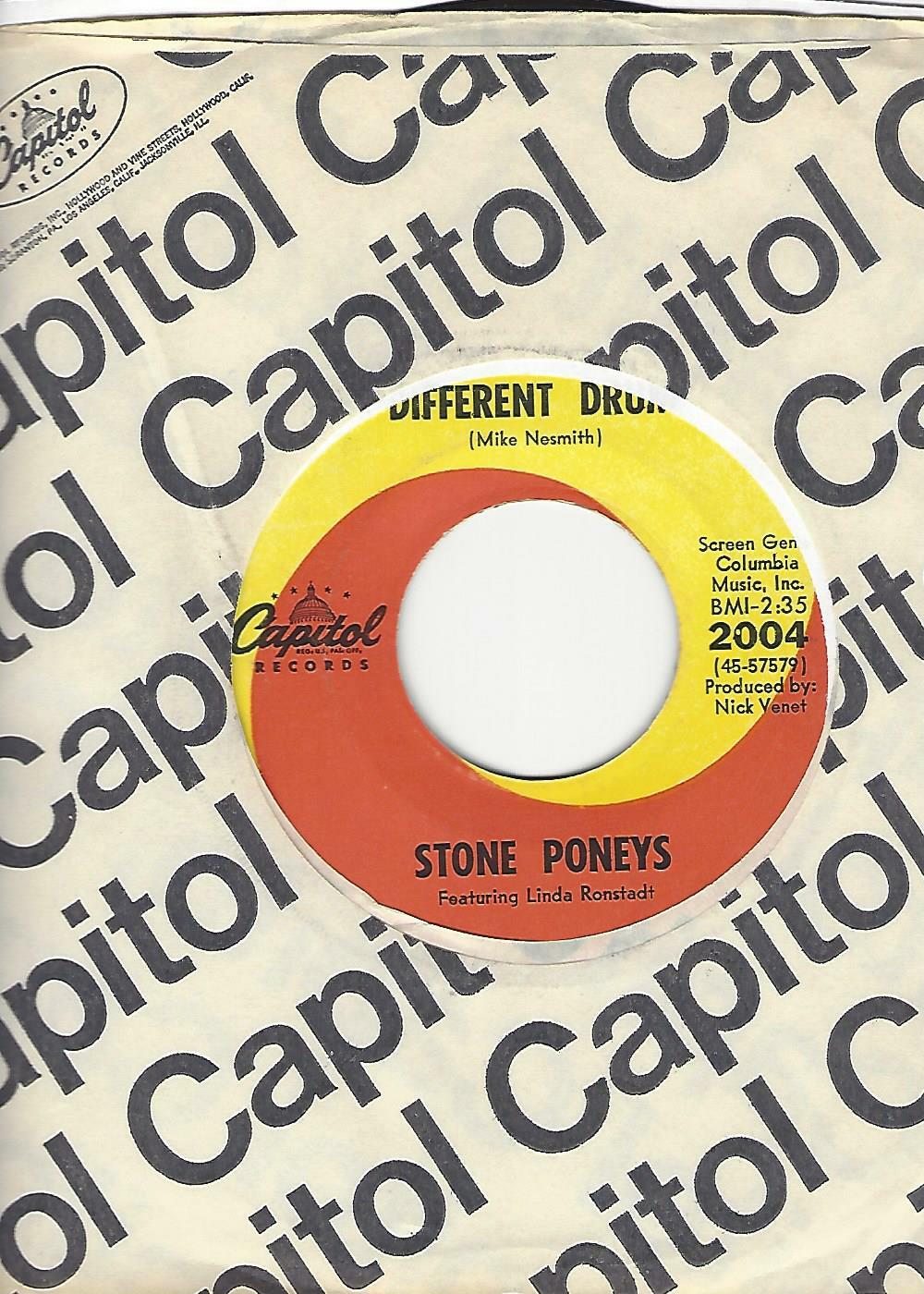 STONE PONEYS- "DIFFERENT DRUM"/"I'VE GOT TO KNOW"- LINDA RONSTADT ...