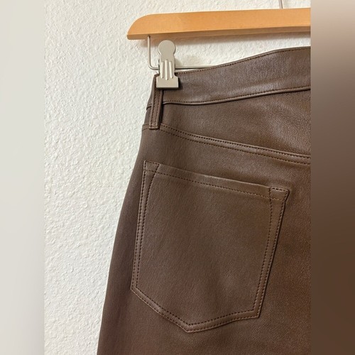 JBrand brown Lambskin Leather Maria high rise size 29 | eBay