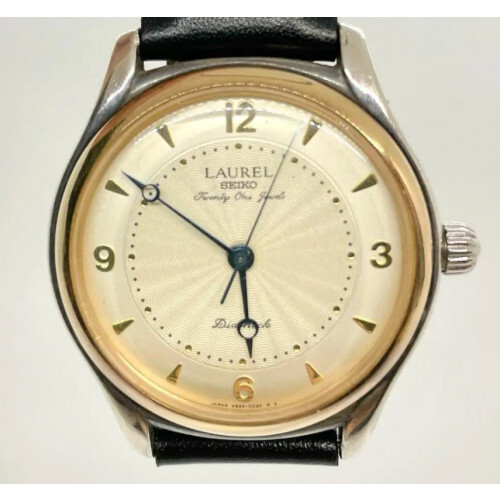 SEIKO Laurel 4S24-0030 SV925 18KT Bezel 36mm Hand Winding Mens Watch ...