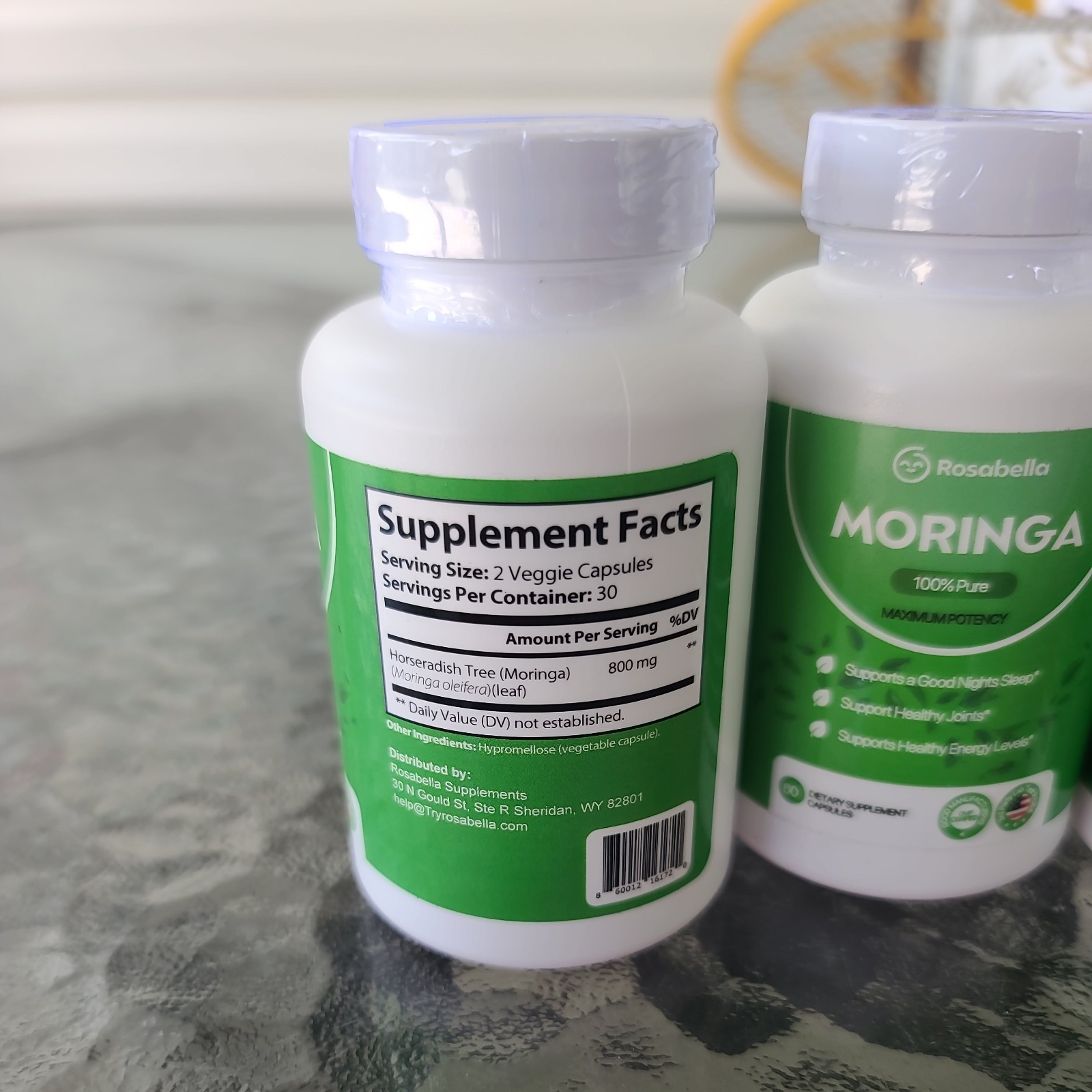 3 PACK Rosabella Moringa Caps with 800mg nutrients, 180 Capsules-100% ...