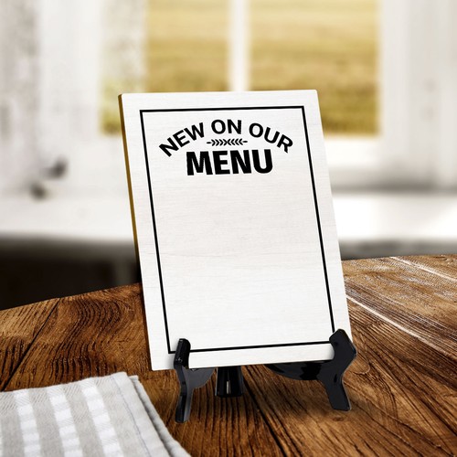 New On Our Menu Dry Wipe | 6x8 Table Sign With Easel | eBay