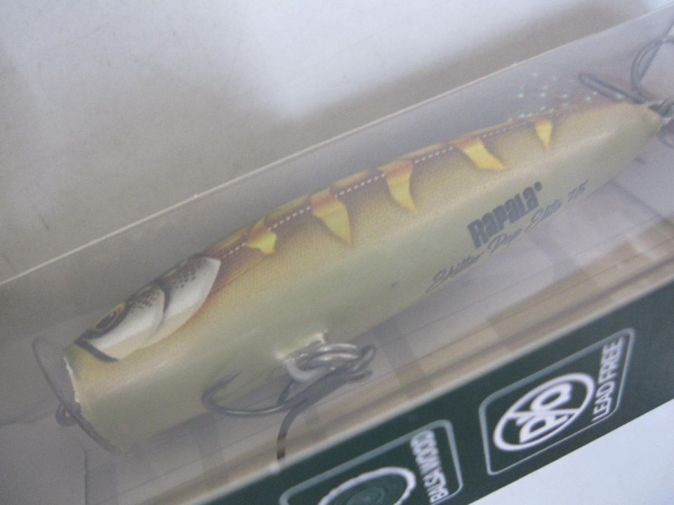 Rapala Skitter Pop Elite 75 GDSGS SPE75 New Striped Gray Shiner | eBay ...