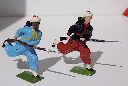 Vintage Painted Lead French Turkos or Zouaves Charging wt Rifles ...