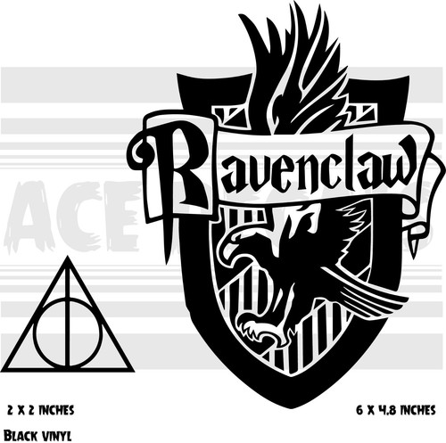 Harry Potter - Ravenclaw - deathly hallows 2 pack - Vinyl decal sticker ...