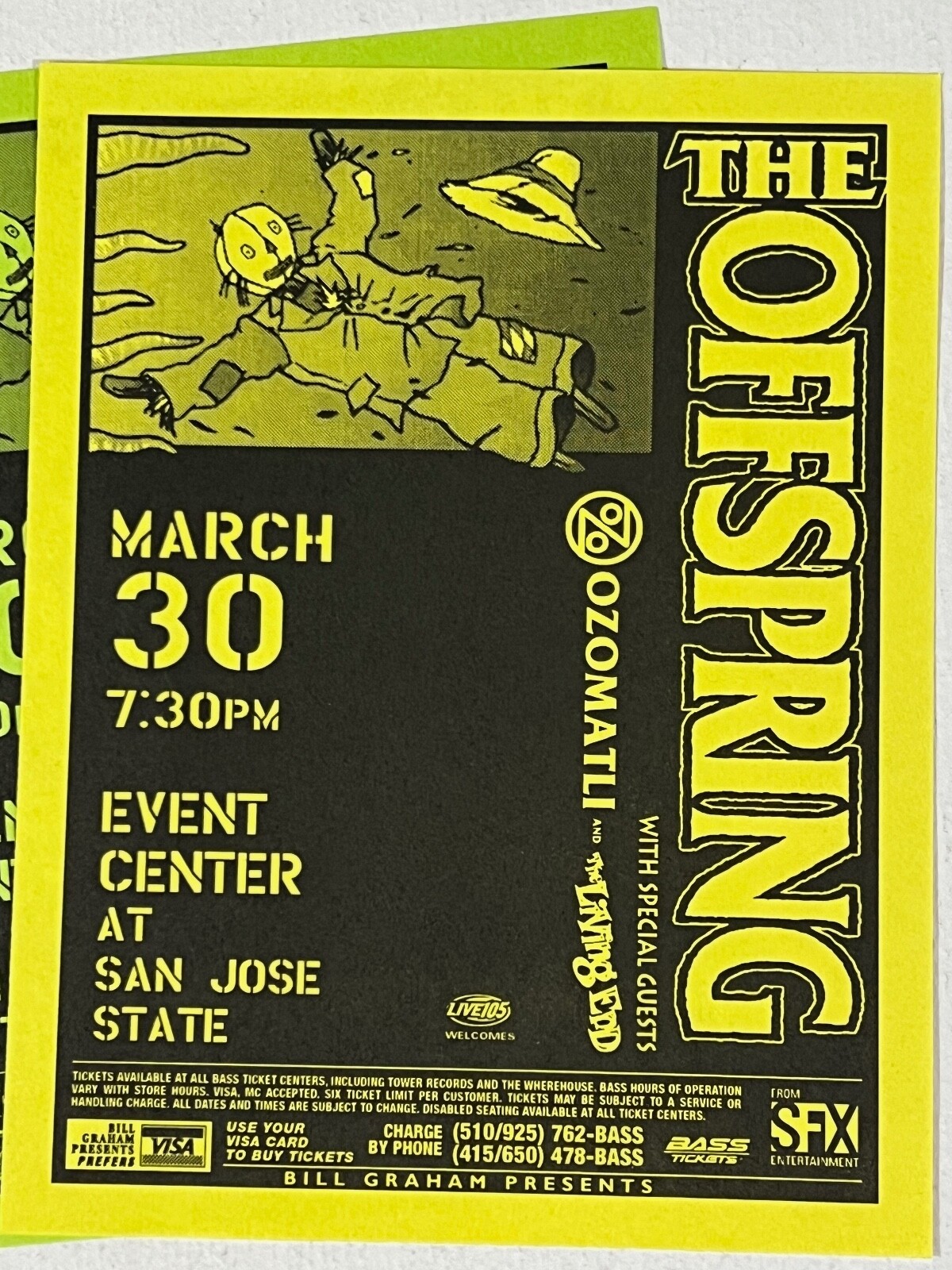 Metallica Aerosmith Bill Graham Presents 12 small concert handbills ...