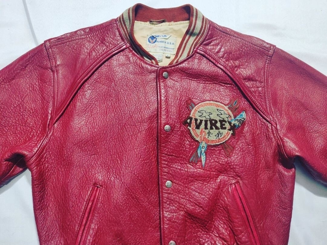 Rare 90s red cloud lakota tribe indian theme avirex l… - Gem