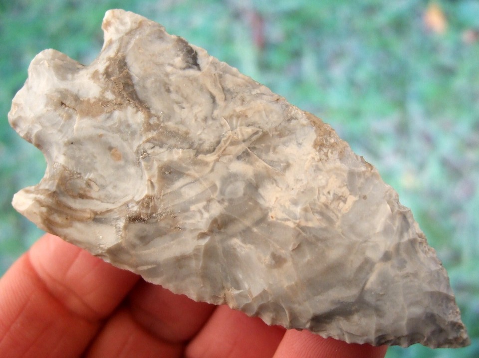 Fine Mozarkite Flint Smith Point COA Prehistoric Arrowheads Collection ...