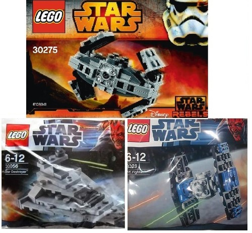 3x LEGO Star Wars Sternenzerstörer 30056 + Tie Jäger 8028 + Tie ...