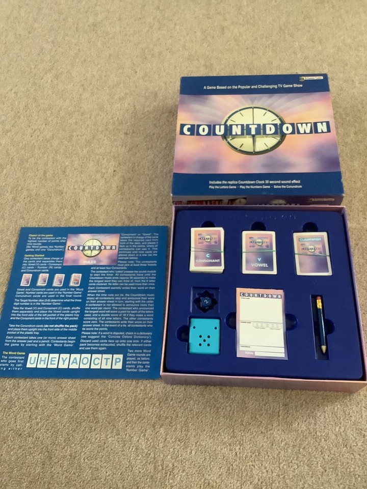 Britannia Games Countdown Board Game -Complete + Working Timer | eBay