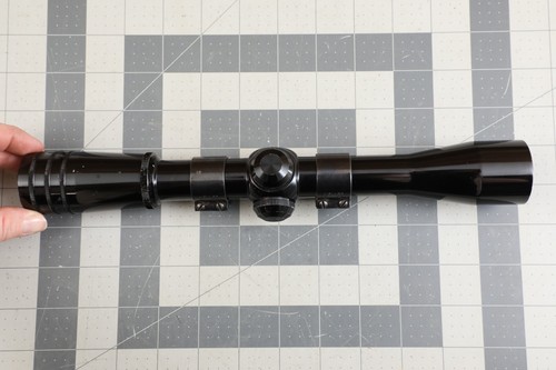 Vintage Redfield Tracker 4x Duplex Reticle Gloss BLK Rifle Scope w Weaver Rings | eBay