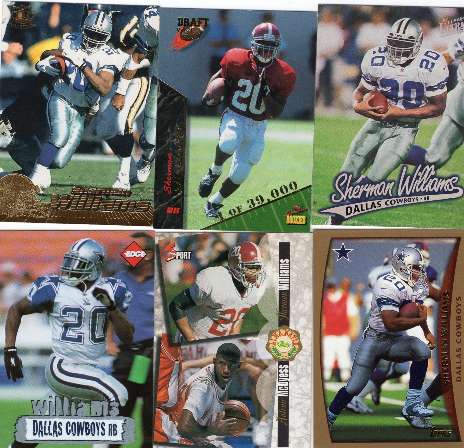 SHERMAN WILLIAMS Lot of 28+ Different Premium NFL Football Cards Dallas ...