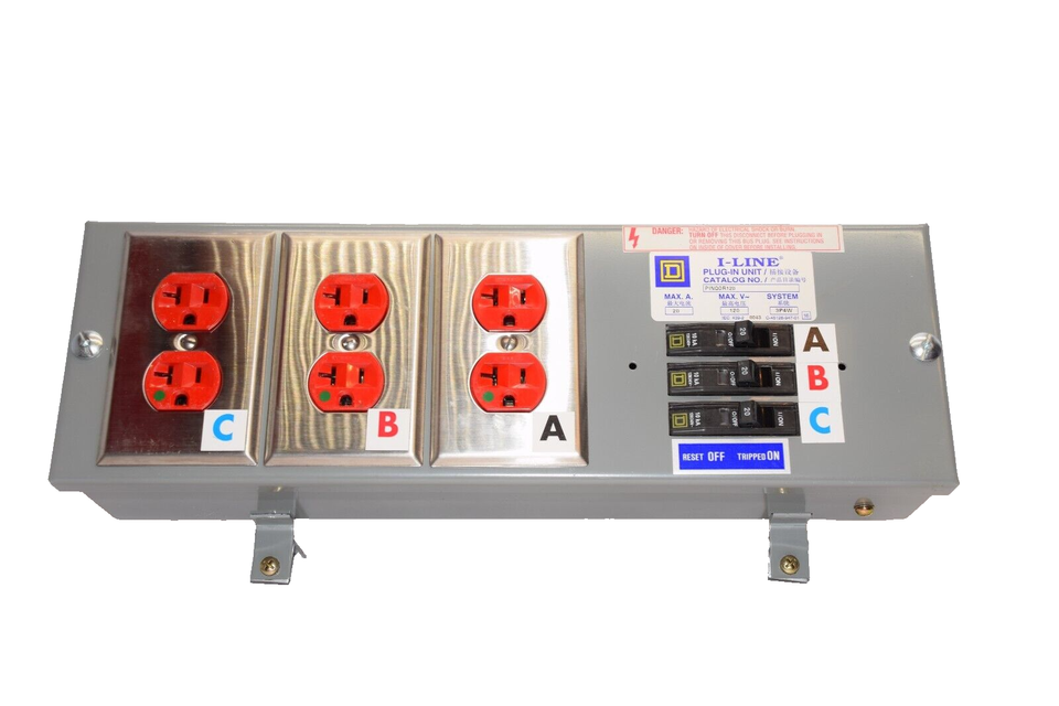 SQUARE D PINQOR120 I-Line 100A 100 Amp Busway Plug In Unit 120v 3P4W ...