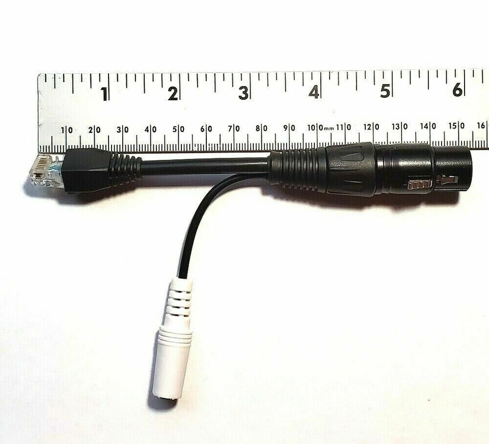 3-Pin XLR DYNAMIC MIC to 8-Pin Modular RJ45 YAESU/FLEX TRX Adapter HS ...