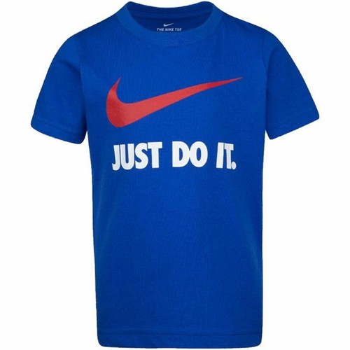 Maillot A manches courtes pour enfants Nike Swoosh bleu | eBay